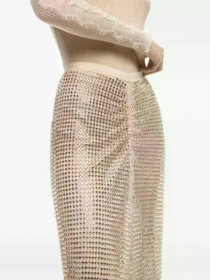 Pinko Crystal Embellished Ruched Midi Skirt