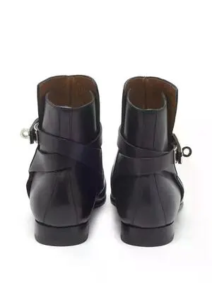 Hermès Leather Ankle Boots With Kelly Clasp