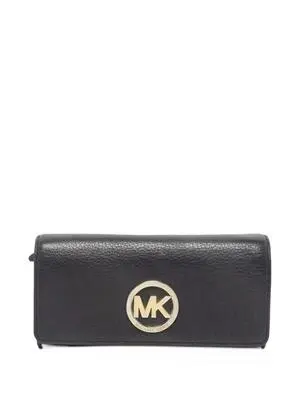 Michael Kors Fulton Leather Continental Wallet - Black