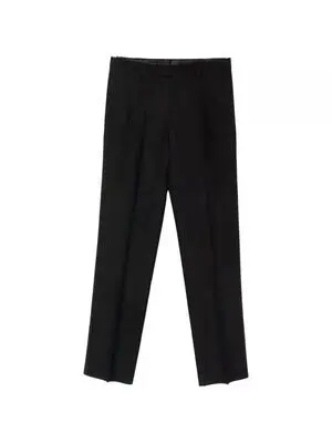 LARDINI Pinstripe-pattern Pleated Tailored Trousers - Black