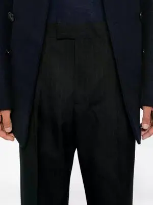 LARDINI Pinstripe-pattern Pleated Tailored Trousers
