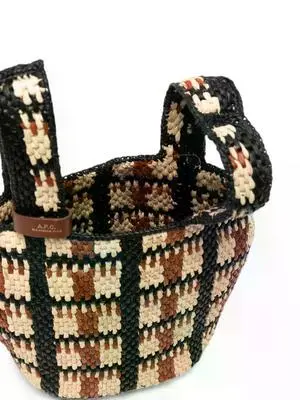 A.p.c. Woven Raffia Tote Bag