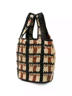 A.p.c. Woven Raffia Tote Bag - Black