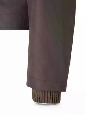 Victoria Beckham High-neck Zip-up Jacket With Ribbed Trim