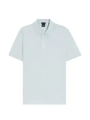 BOSS Pallas Logo-embroidered Piqué Polo Shirt - Blue