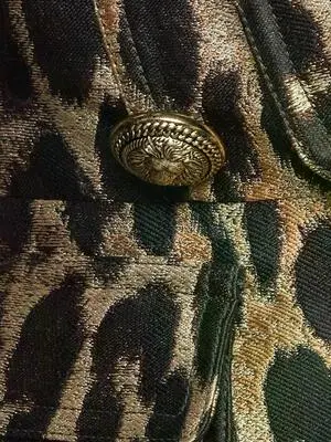 Balmain Leopard-jacquard Single-breasted Blazer