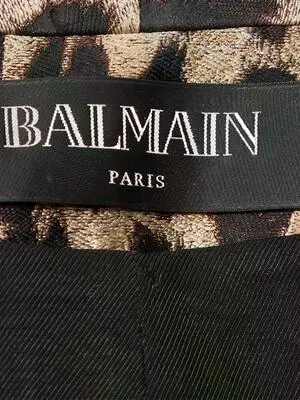 Balmain Leopard-jacquard Single-breasted Blazer