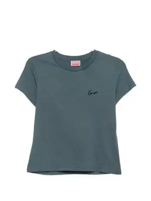 Kenzo Logo-embroidered T-shirt - Blue