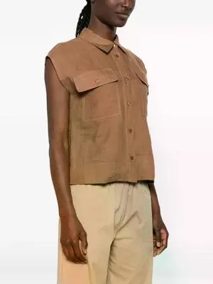 CLIPS Sleeveless Flap-pocket Shirt