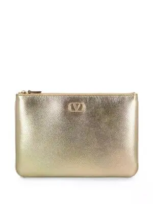 Valentino Garavani Vlogo Signature Clutch Bag - Gold