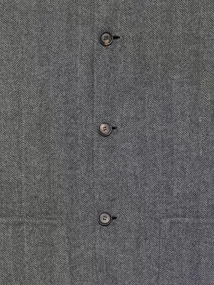 Eleventy Herringbone-pattern High-neck Coat