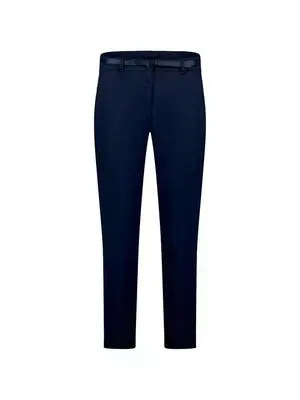 BETTY BARCLAY Belted Turned-up Trousers - Blue