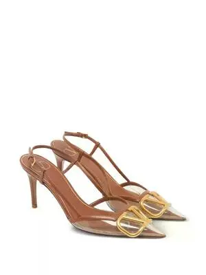 Valentino Garavani Vlogo Slingback Pumps - White