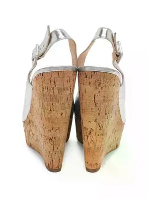 CHRISTIAN LOUBOUTIN Une Plume Peep-toe Wedge Sandals