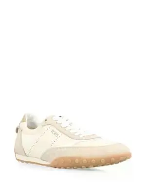 TOD'S Perforated Panelled Sneakers - Neutrals