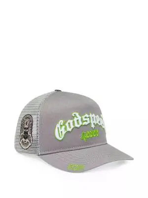 GODSPEED Embroidered Mesh Panel Trucker Hat - Grey