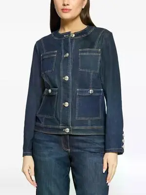 BETTY BARCLAY Button-up Denim Jacket - Blue
