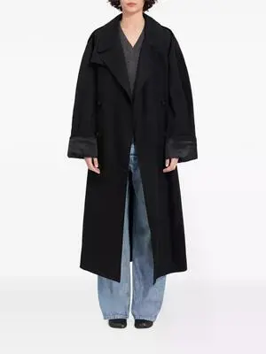MAISON MARGIELA Cotton Twill Trench Coat - Black