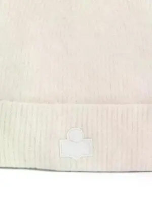 Isabel Marant Étoile Ribbed Beanie Hat With Logo Patch