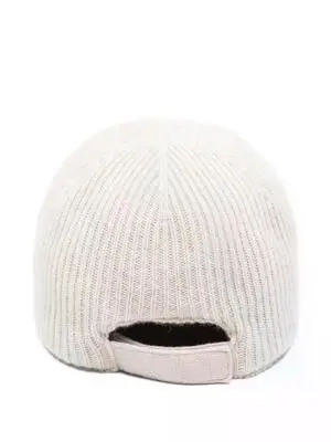 Eleventy Ribbed Knit Cashmere Baseball Cap