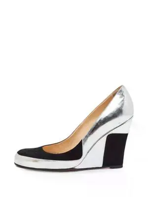 CHRISTIAN LOUBOUTIN Contrast-panel Wedge Pumps