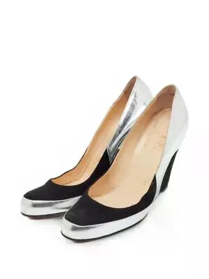 CHRISTIAN LOUBOUTIN Contrast-panel Wedge Pumps