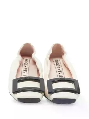 ROGER VIVIER Pockette Leather Ballet Flats