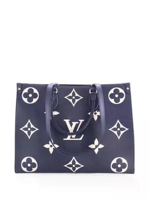 LOUIS VUITTON Onthego Tote Bicolor Monogram Empreinte Giant Mm Shoulder Bag - Blue
