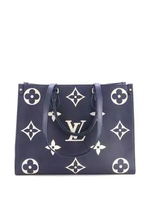 LOUIS VUITTON Monogram Empreinte Giant Mm Onthego Tote Bag - Blue