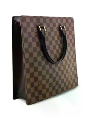 LOUIS VUITTON Damier Pm Sac Plat Tote Bag - Brown
