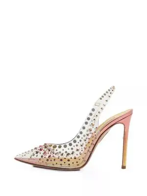 AQUAZZURA Starburst Crystal-embellished Heeled Pumps - White