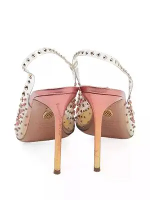 AQUAZZURA Starburst Crystal-embellished Slingback Pumps