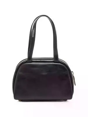 COACH Twin Turnlock Leather Satchel Bag