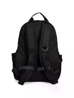 Y3 Buckle-detail Logo-print Backpack - Black