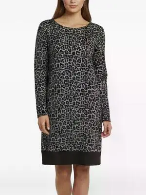 Michael Kors Printed Long-sleeve Dress