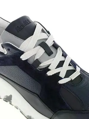 MOORER Hopian Suede-insert Lace-up Sneakers
