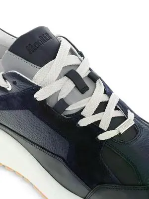MOORER Hopian Suede-insert Lace-up Sneakers