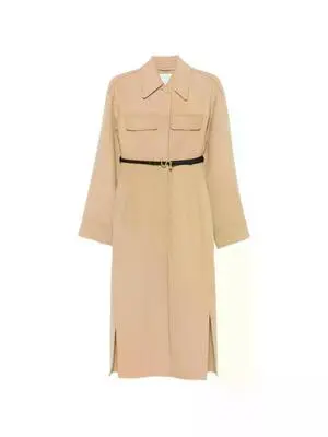 Sportmax Belted Wool Coat - Neutrals