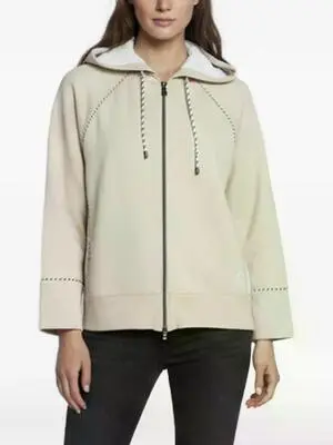 424 Logo-embroidered Zip-up Hoodie - Neutrals
