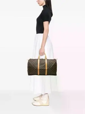 LOUIS VUITTON 1996 Monogram Keepall 50 Travel Bag - Brown