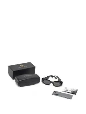 Versace Medusa Hardware Rectangle-frame Sunglasses