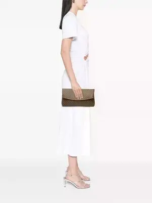 Celine 2007 Macadam Coated Canvas Clutch Bag - Brown