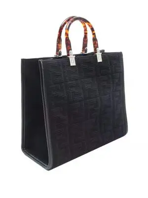 Fendi 2000-2010 Medium Zucca Sunshine Shopper Canvas Tote Satchel