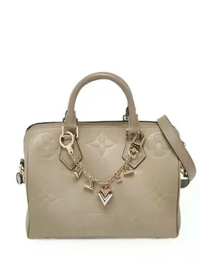 LOUIS VUITTON Speedy Bandoulière Monogram Empreinte Tote Bag - Neutrals