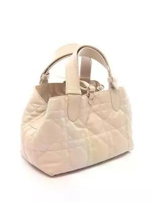 Dior 2003-2004 Small Calfskin Macrocannage Toujours Handbag - Neutrals