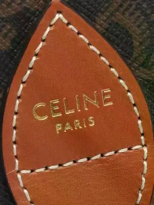 Celine 2000-2026 Medium Triomphe Coated Canvas Folco Crossbody Bag