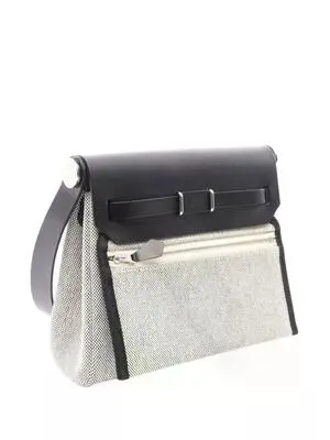 Hermès Military Toile And Vache Hunter Herbag Zip 20 Crossbody Bag - Grey