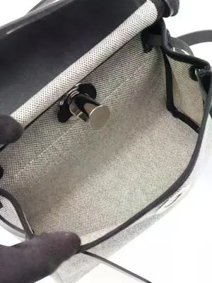 Hermès Military Toile And Vache Hunter Herbag Zip 20 Crossbody Bag - Grey