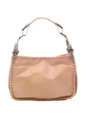 Bottega Veneta 2012-2026 Intrecciato Trimmed Nappa Shoulder Bag - Pink