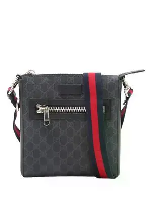 Gucci 2016-2026 Small Gg Supreme Web Messenger Bag Crossbody Bag - Black